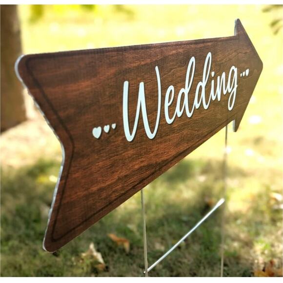 Party Supplies | Rustic Brown Wedding Arrow Sign | Poshmark